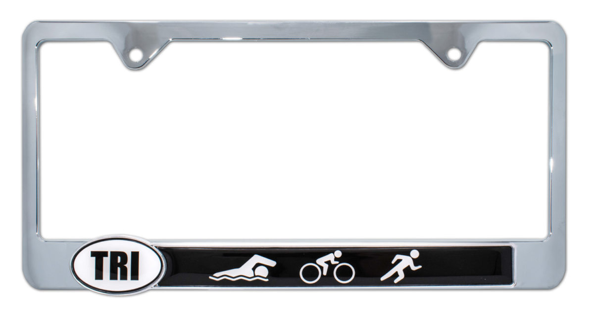 Triathlon License Plate Frame | Elektroplate