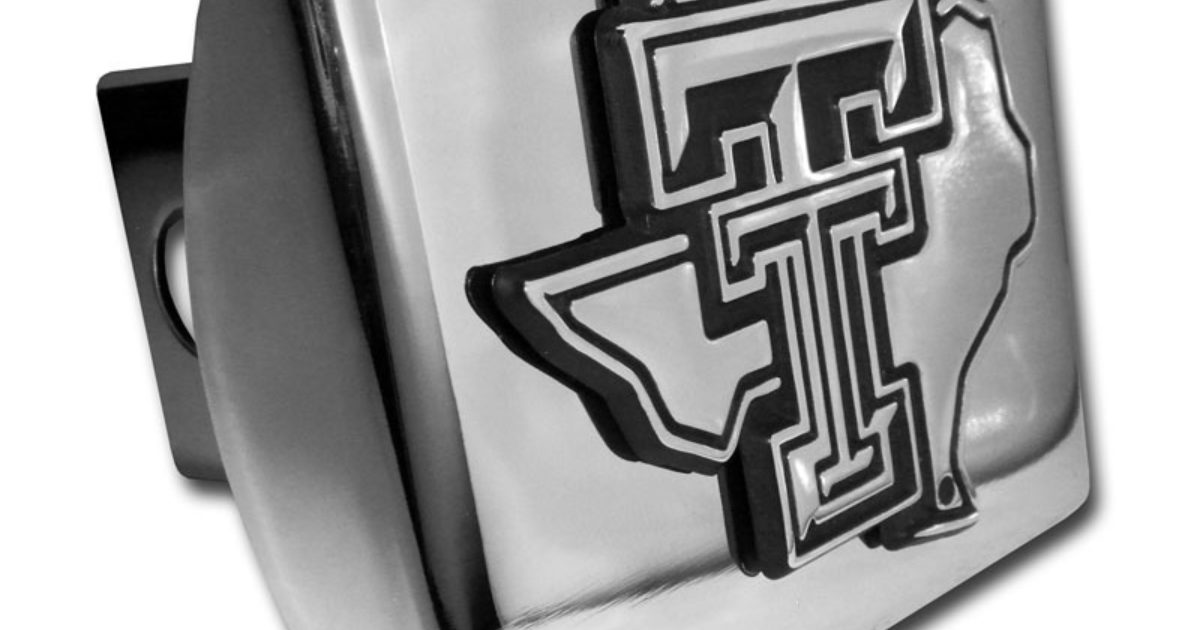 Texas Tech Texas Chrome Hitch Cover | Elektroplate