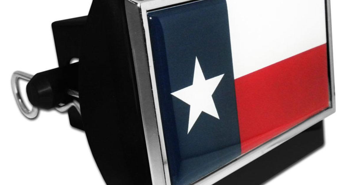 Texas Flag Black Plastic Hitch Cover | Elektroplate
