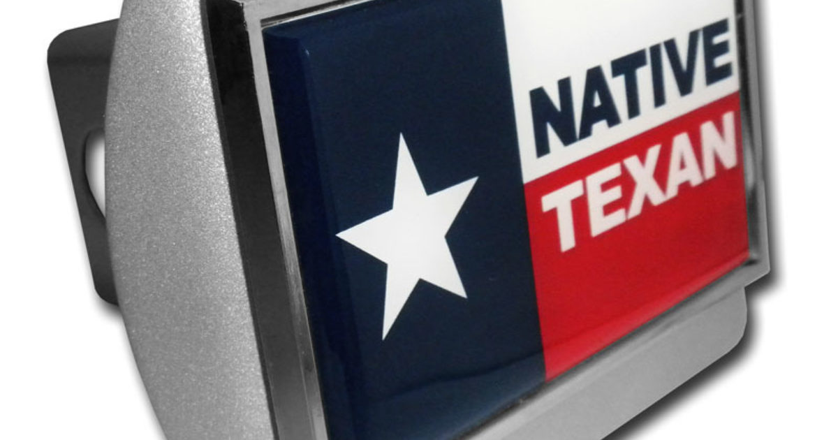 Native Texan Brushed Chrome Hitch Cover | Elektroplate