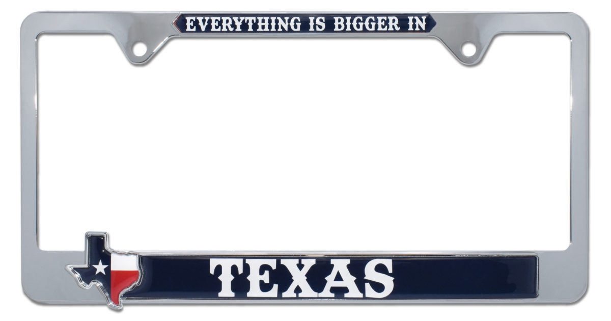 Bigger in Texas License Plate Frame | Elektroplate