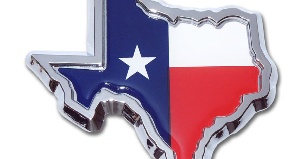 State of Texas Flag Chrome Emblem | Elektroplate
