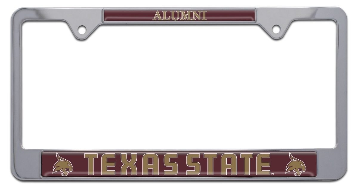 Texas State Alumni Chrome License Plate Frame | Elektroplate