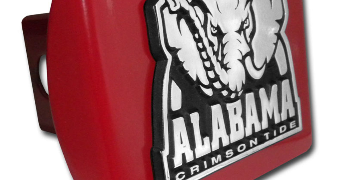 Alabama Crimson Tide Red Hitch Cover | Elektroplate