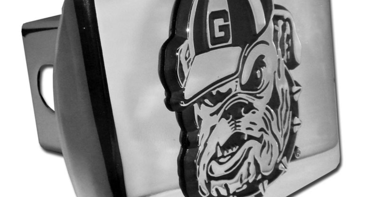 Georgia Bulldog Chrome Hitch Cover | Elektroplate