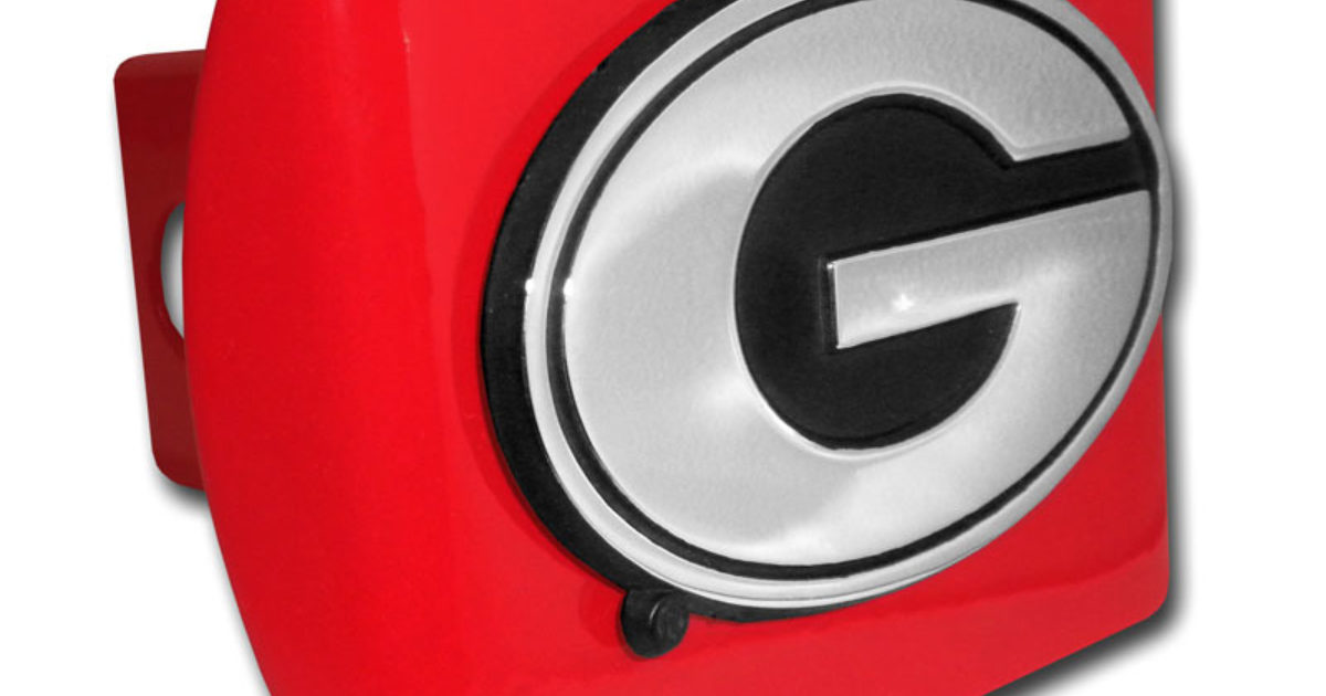 Georgia Red Hitch Cover | Elektroplate