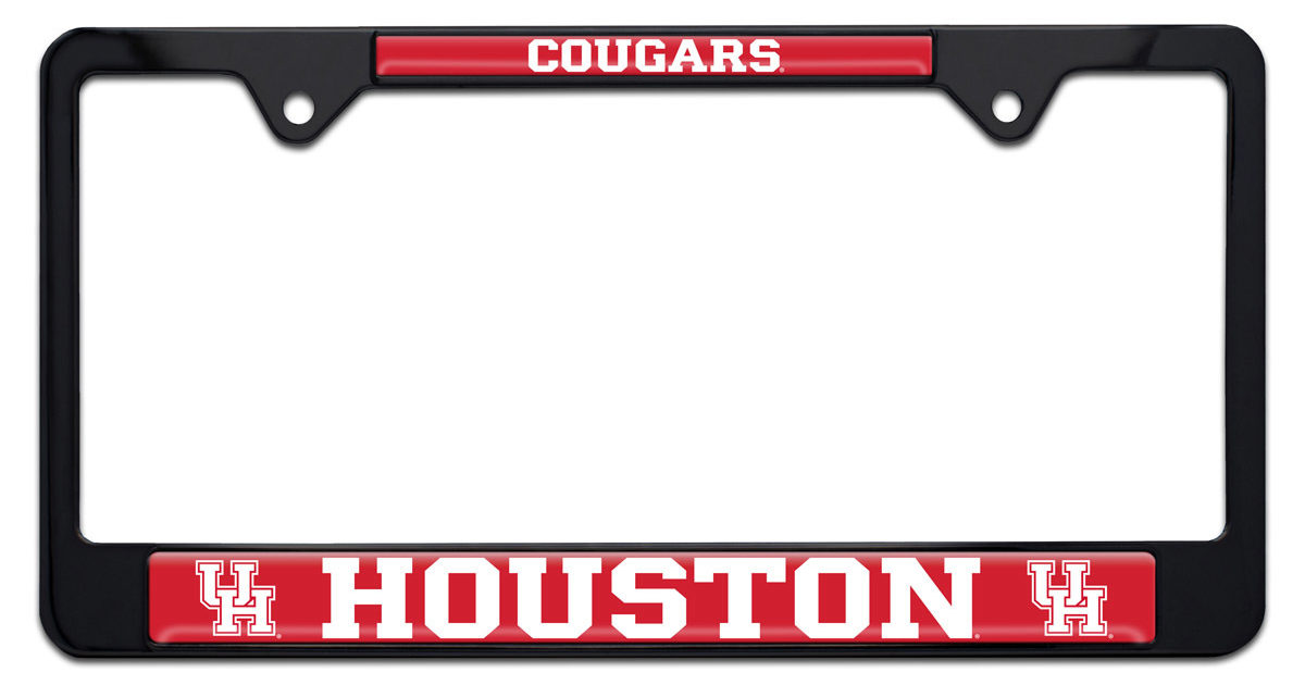 University of Houston Cougars Black License Plate Frame | Elektroplate
