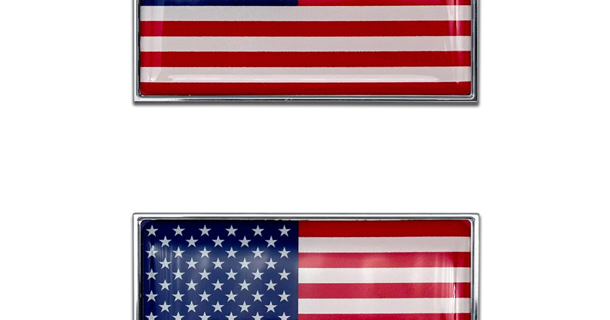 American Flag Chrome Emblem Minis | Elektroplate