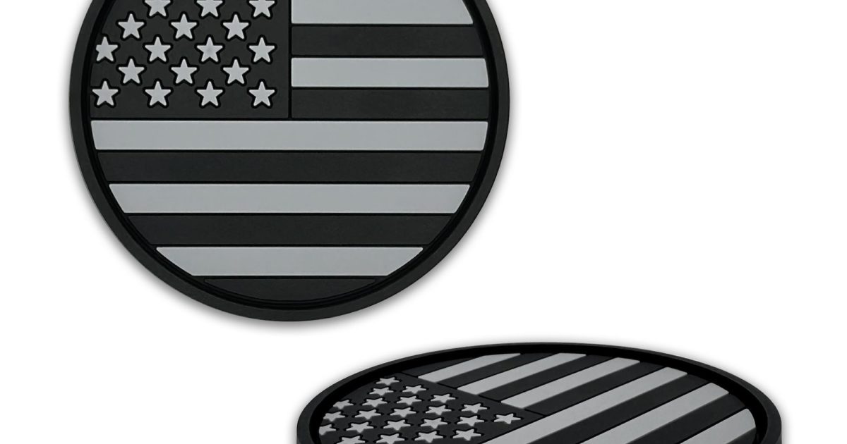 USA Inverted Flag Silicone Car Coasters | Elektroplate
