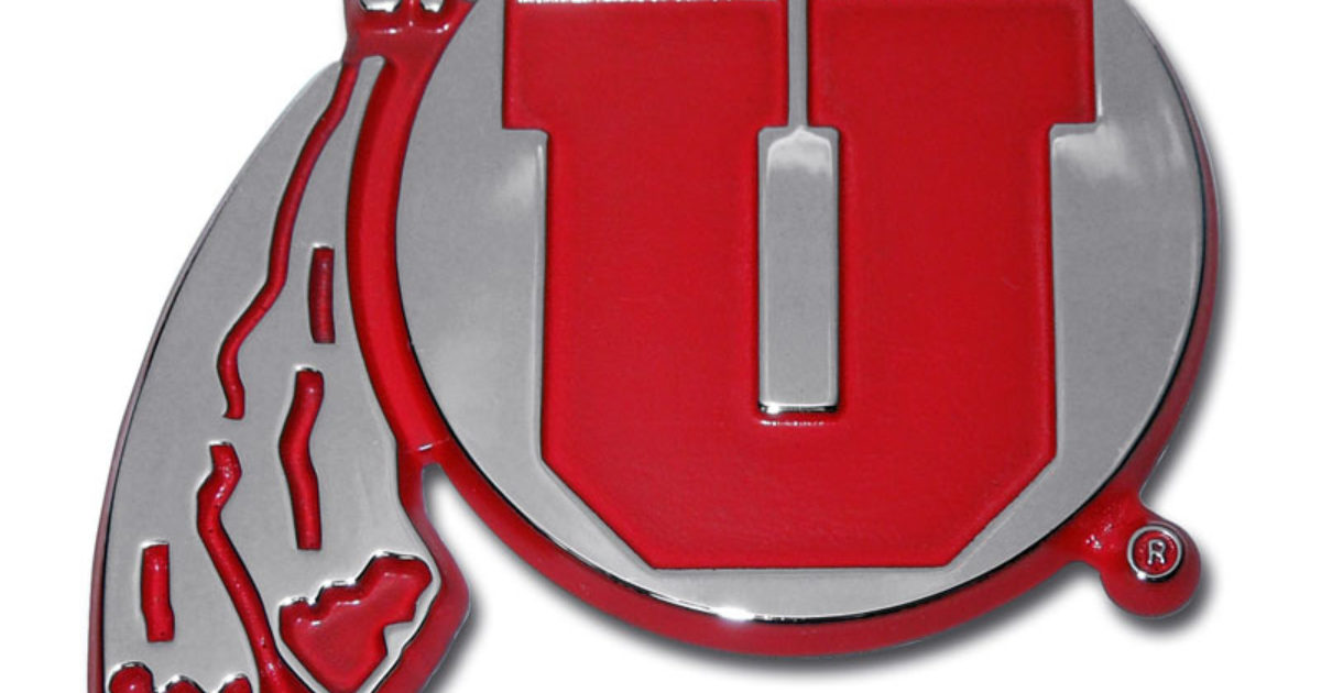 Utah Red Feathers Chrome Emblem | Elektroplate