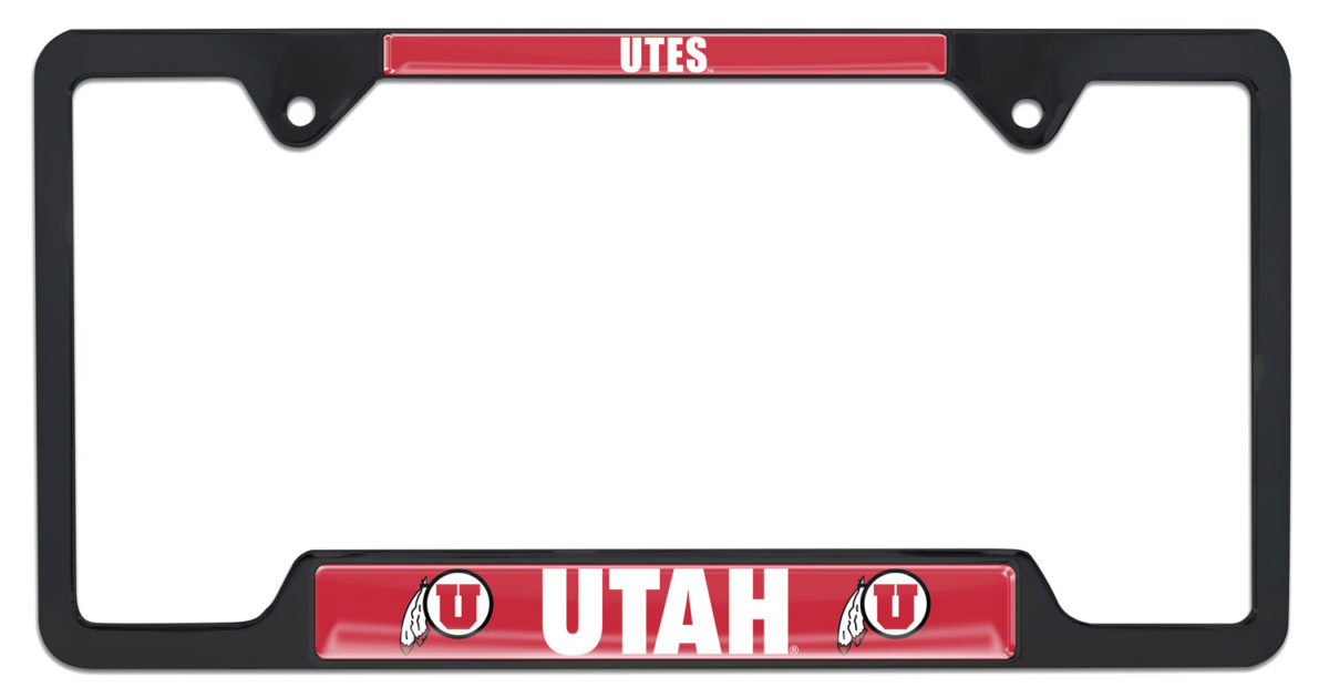 Utah Utes Black License Plate Frame | Elektroplate