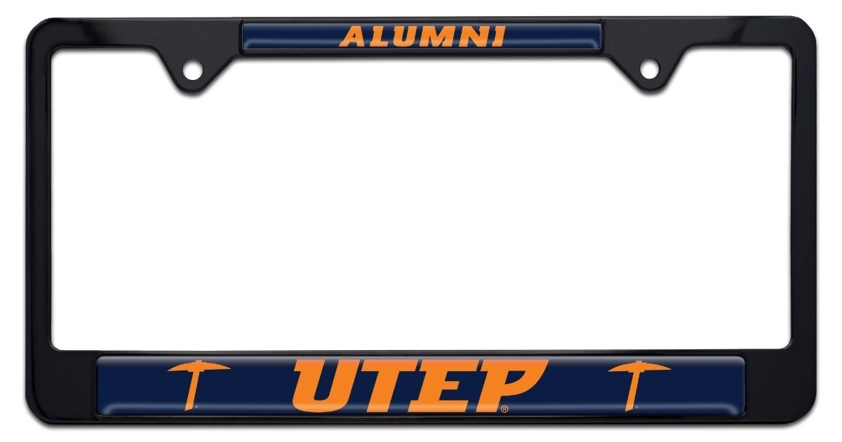 UTEP Alumni Black License Plate Frame | Elektroplate