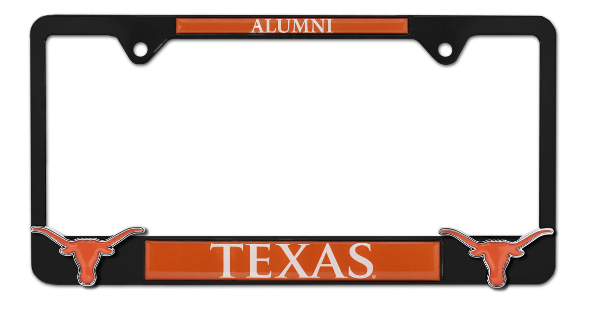 University of Texas Alumni Black 3D License Plate Frame | Elektroplate