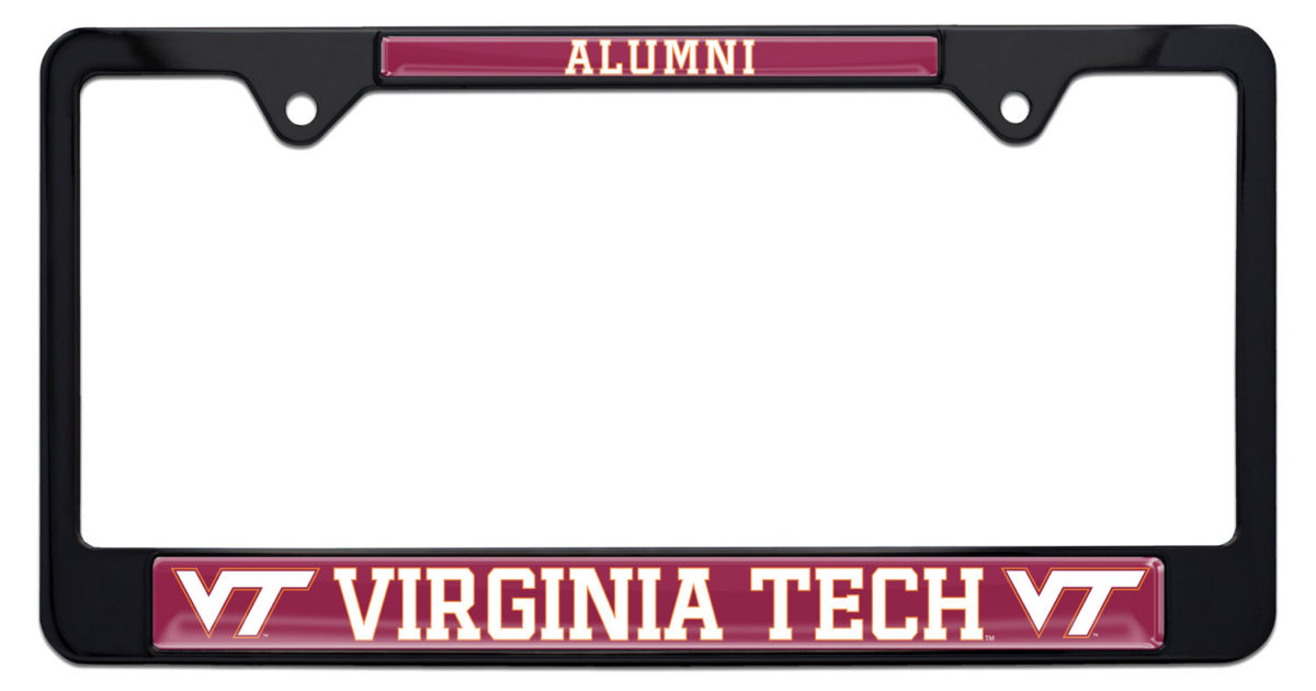 Virginia Tech Alumni Black License Plate Frame | Elektroplate