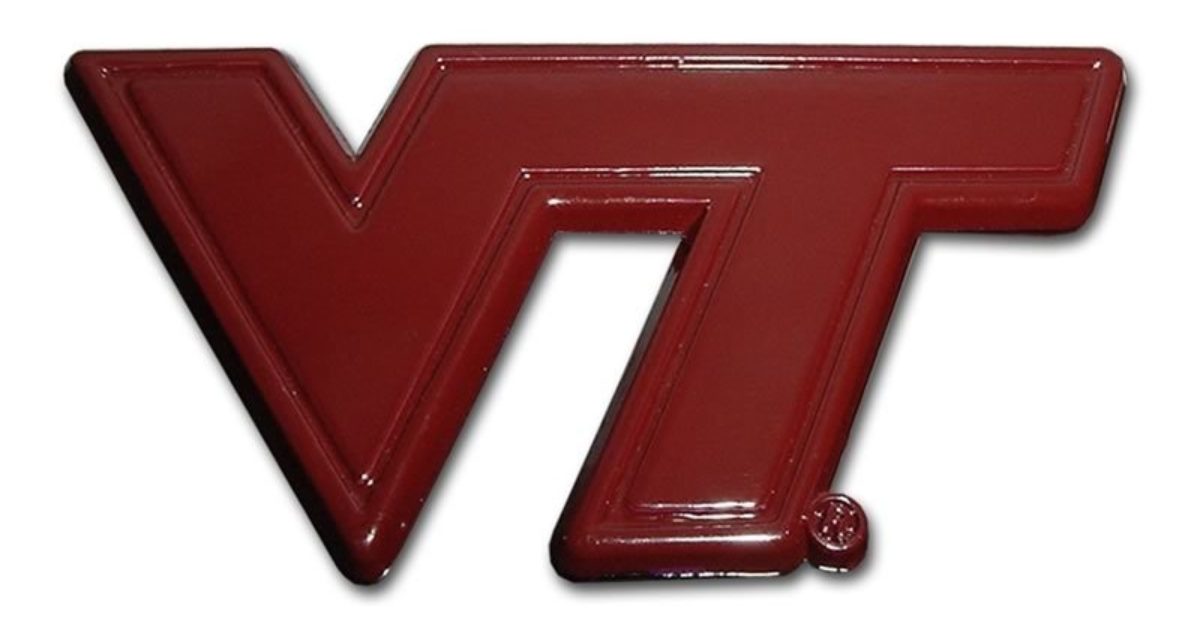 Virginia Tech Maroon Powder-Coated Emblem | Elektroplate