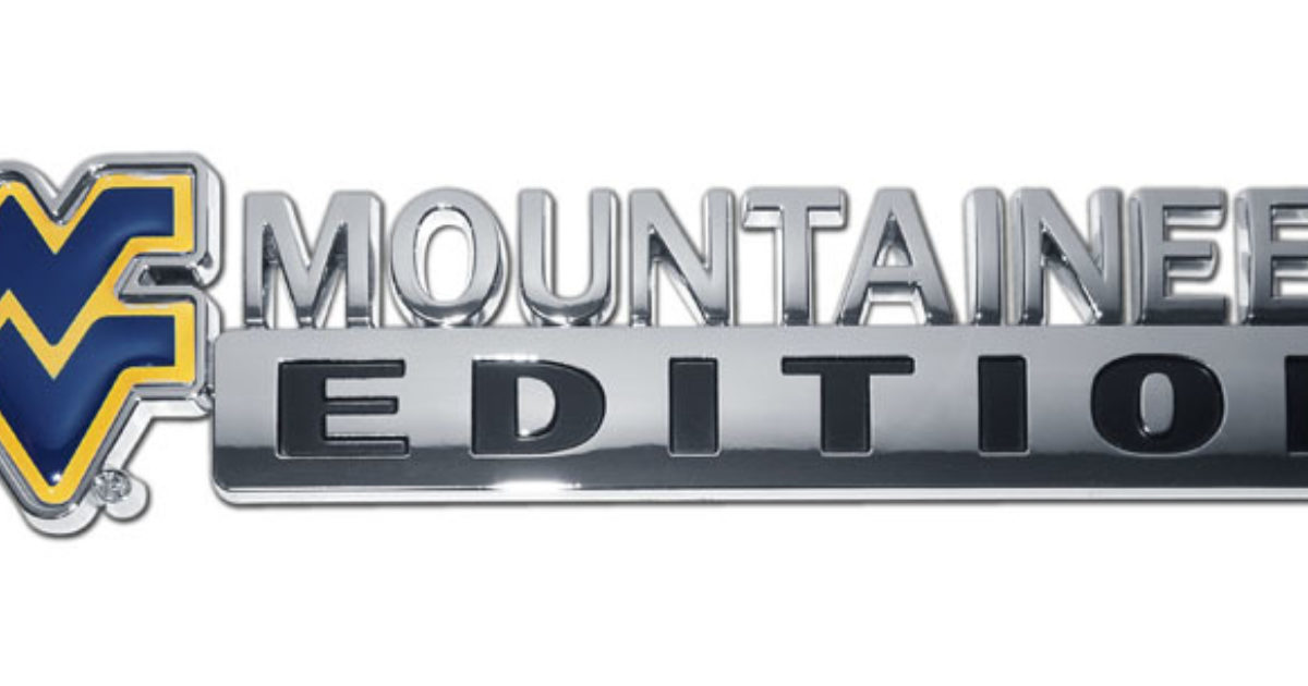 West Virginia University Navy Edition Chrome Emblem | Elektroplate