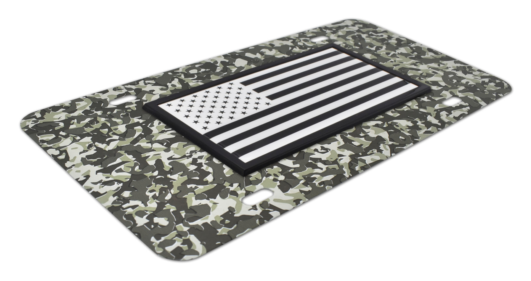 Inverted American Flag Urban Camo License Plate | Elektroplate
